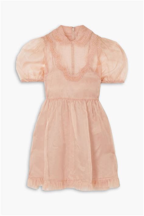 Redvalentino Ruffled Silk Organza Mini Dress The Outnet
