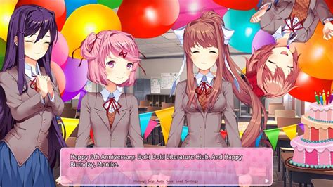 Happy Birthday Monika And Happy 5th Anniversary To Doki Doki