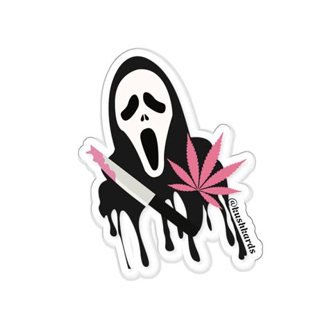 Ghost Face Sticker Kushkards