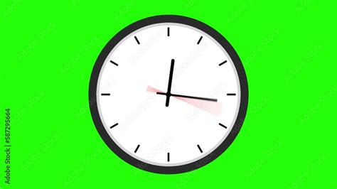Analog And Digital Clock Animation On 9 Clock Green Screen Stock ビデオ