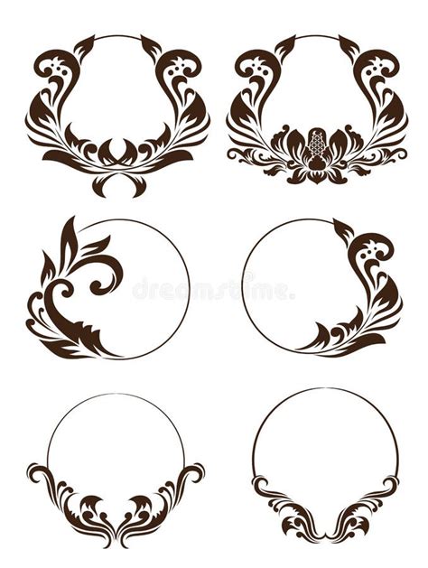 Sistema Del Ornamento Del Círculo Ilustración del Vector Ilustración