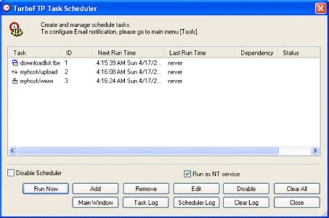 FTP SFTP Automation Task Scheduler TurboFTP User Manual