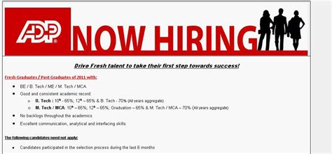 Vjobs Vjobs Adp Hiring Freshers 2011 Hyderabad Pune