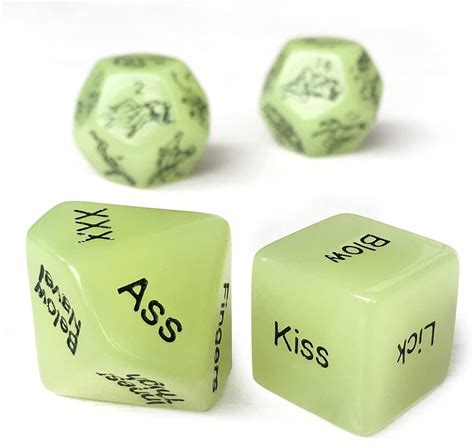 Generic 4pack Glow In The Dark Sex Dice Game Sex Dice Party