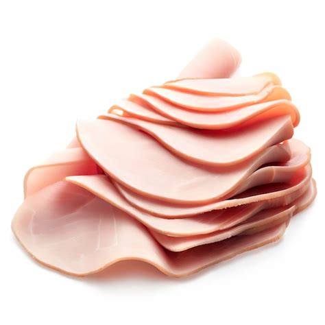 Premium Ai Image Ham Slices Isolated On White Background