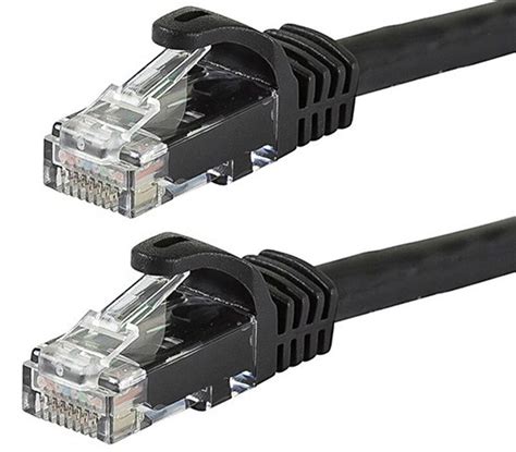 1m Black Cat6 Utp Ethernet Cable Plexus Computing