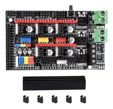 Placa Ramps 1 6 Plus Shield 3d Arduino Tmc 2208 8825 A4988 Frete grátis
