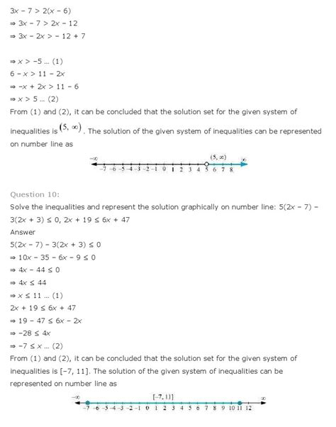 Linear Inequalities Class 11 Mathematics Ncert Solutions