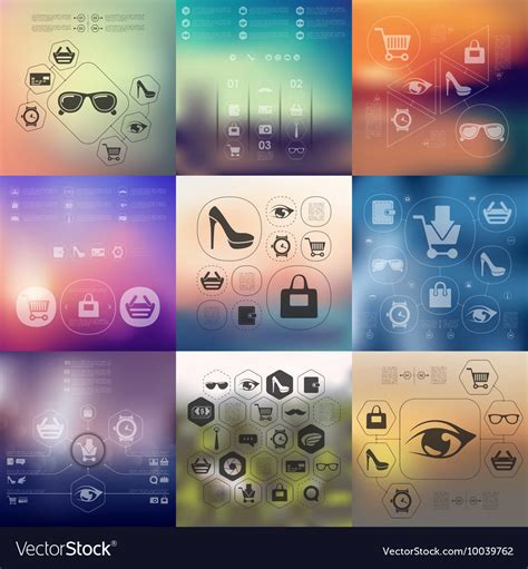 Fashion Infographic With Unfocused Background Vector Image