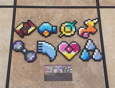 Perler Pokemon Kanto Gym Badges Perler Beads Pixel Art New Zealand