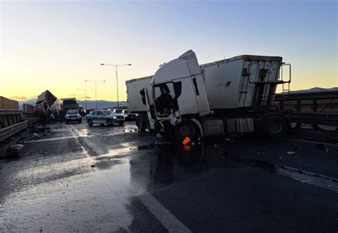 Accident pe autostrada A 1 Sibiu Deva în zona centurii Sibiului A