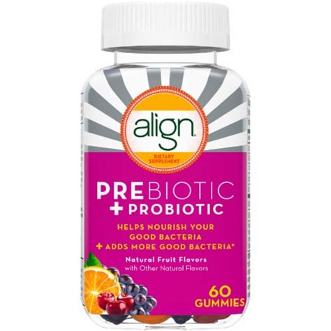 Align DualBiotic Prebiotic Probiotic Natural Fruit Gummies Vitacost