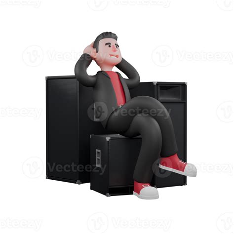 3d Dance Choreographer Character Model A Male Choreographer Sitting On