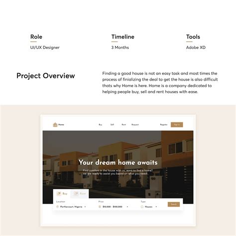 Home Website Design Behance