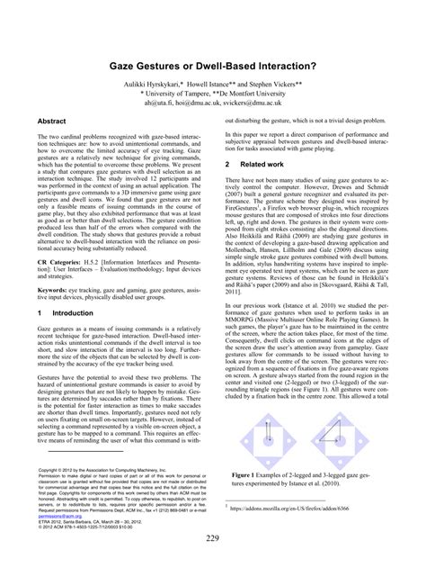 pdf gaze gestures or dwell based interaction