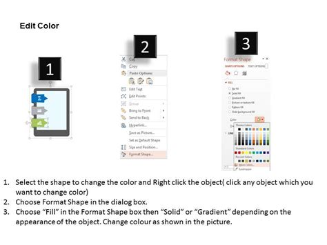 Tablet With Three Banners And Icons Flat Powerpoint Design