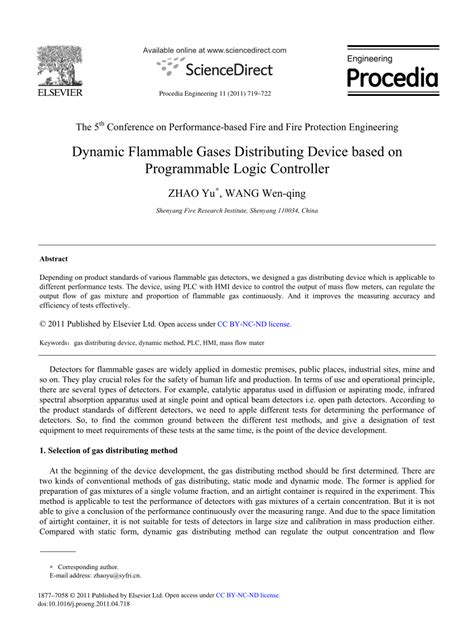 pdf dynamic flammable gases distributing device based on programmable