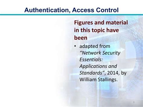 Topic7 Authentication Access Controlpptx