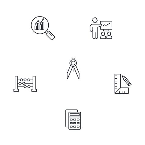 Mathematics Icons Set Mathematics Pack Symbol Vector Elements For Infographic Web