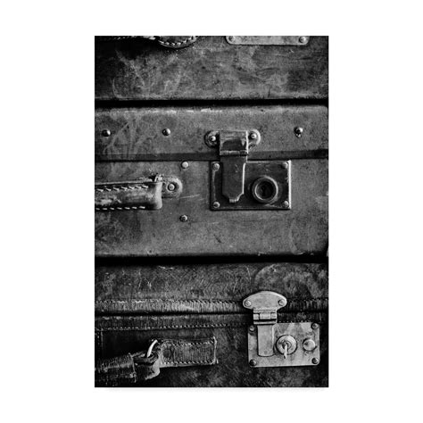 Trademark Fine Art Antique Luggage Suitcases Bw Canvas Art By Tom
