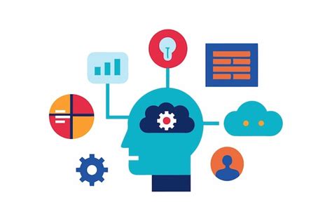 Cognitive Computing Ai Amp Humanmachine Interaction Icons Premium Ai Generated Vector