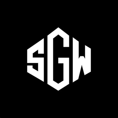 Premium Vector | Sgw letter logo design with polygon shape sgw polygon ...