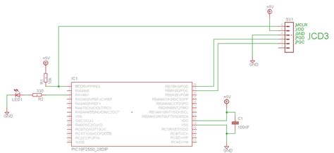 microcontroller - Seemingly unstable basic PIC18F2550 circuit ...
