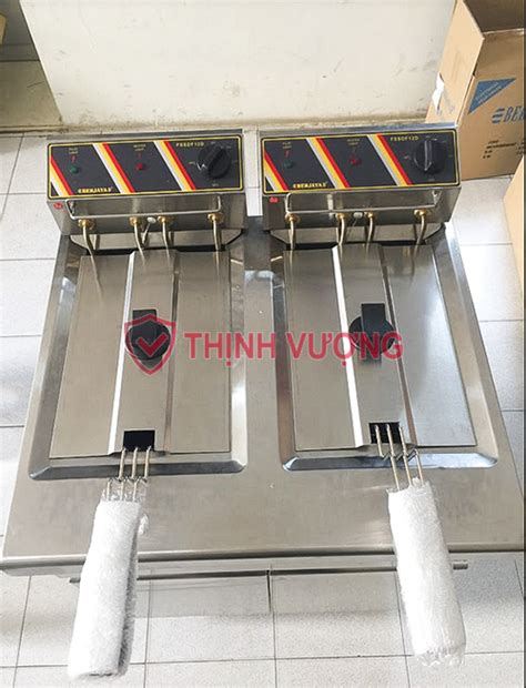 Bếp Chiên đôi Berjaya Chân Cao Dùng điện 3 Pha Fssdf 12d