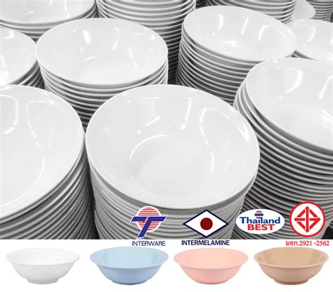 Inter Melamine 🥣ชามแกงมีขอบ 9นิ้ว ⚪️🔵🔴🟤เมลามีนแท้💯 ‼️จาก🏭โรงงานผลิต📦🚛 Made In Thailand🇹🇭