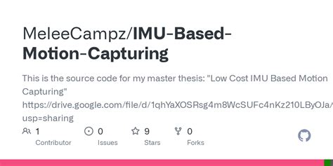 GitHub MeleeCampz IMU Based Motion Capturing This Is The Source Code For My Master Thesis
