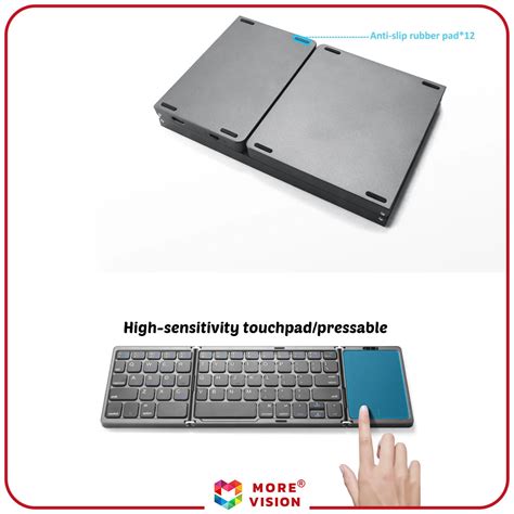 Portable Mini Foldable Wireless Keyboard B089t Touchpad Bluetooth Folding Rechargeable Usb