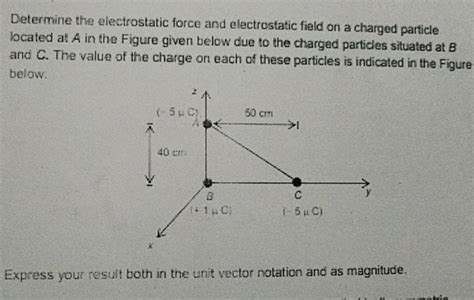 Determine The Electrostatic Force And Electrostatic Field On A Charged Pa
