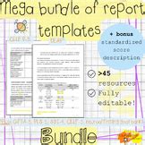 X5 Speech Therapy Assessment Report Template BUNDLE CELF P3 CELF 5 DEAP