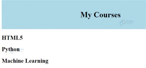 Html Id Attribute Syntax And Example Dataflair