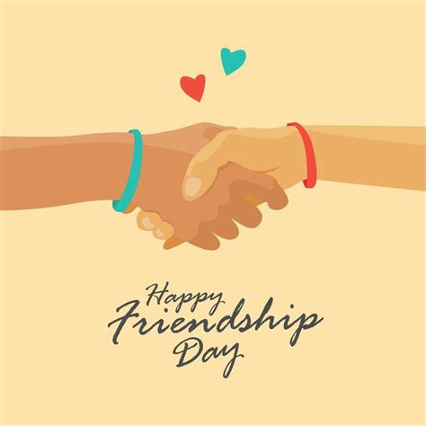 Happy Friendship Day Poster Template Design Vector Stock 25434444