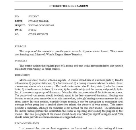 15 Official Interoffice Memo Templates And Formats [pdf Word] Word