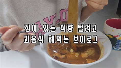 가계부 브이로그 집에 있는 식량 털려고 괴음식 해먹는 중 Youtube