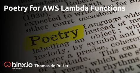 Python Poetry For Aws Lambda Functions Binx