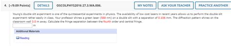Solved 4 [ 19 09 Points] Details Oscolphys2016 27 3 Wa 006