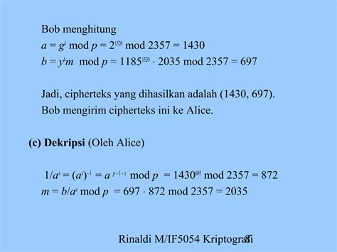 22algoritma El Gamal Ppt