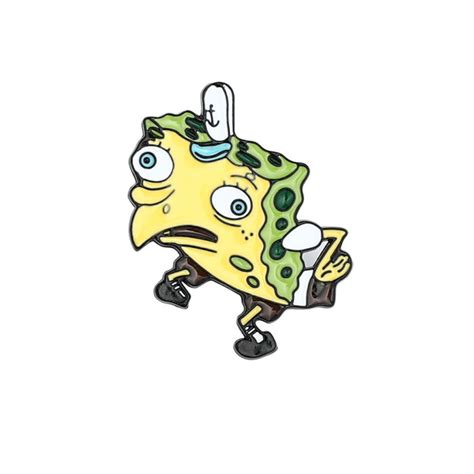 Металлический пин значок на рюкзак или одежду брошь Sponge Bob