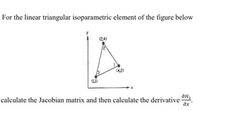 Solved For The Linear Triangular Isoparametric Element Of
