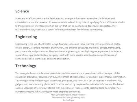 Difference Between Science Engineering And Technology Pdf