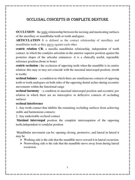 l1and2 occlusion pros pdf dentures tooth