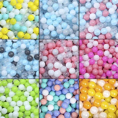 100 Pcs เป็นมิตรกับสิ่งแวดล้อมลูกบอลหลากสี Pit นุ่มลูกบอลพลาสติกสำหรับ