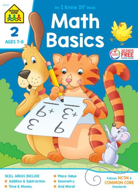 School Zone Math Basics Grade 2 Workbook By School Zone Paperback