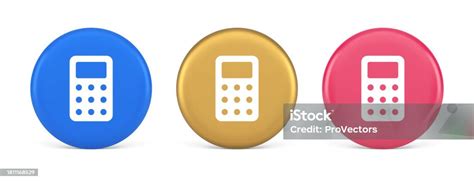 계산기 버튼 수학 숫자 계산 웹 응용 프로그램 디자인 3d 현실적인 원 아이콘 0명에 대한 스톡 벡터 아트 및 기타 이미지 0명 3차원 형태 경제 Istock