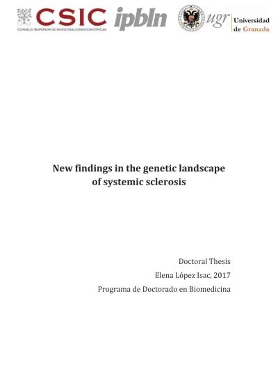 Novel Genetic Findings In Systemic Sclerosis