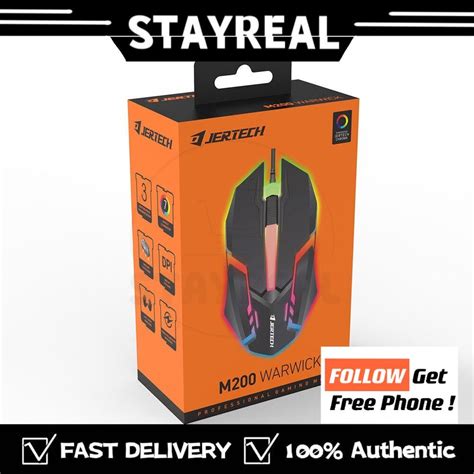 Jertech M200 Professional Colorful LED Gaming Wired Mouse Shopee Malaysia