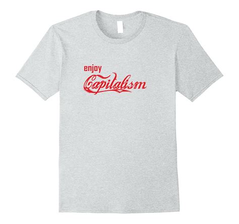 Enjoy Capitalism T Shirt Red Script Lettering 4lvs 4loveshirt